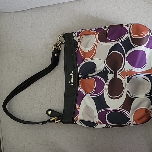 Coach | Bags | Coach Colorful Satin Shoulder Bag Guc | Poshmark